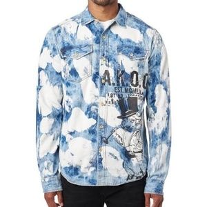 Akoo | Shirts | New Akoo Mens Denim Button Ls Shirt | Poshmark